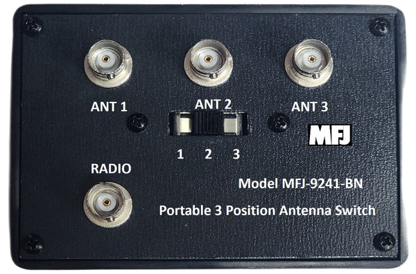 MFJ-9241-BN, Portable 3 Position Antenna Switch with BNC Connectors ...