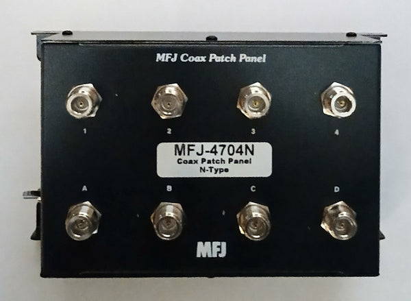 MFJ-4704N, Coax Patch Panel, 8 positions, N-Type | MFJ Enterprises Inc