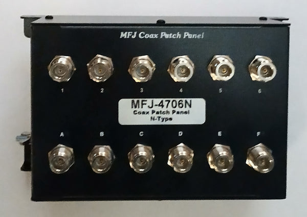 MFJ-4706N, Coax Patch Panel, 12 Positions, N-Type | MFJ Enterprises Inc