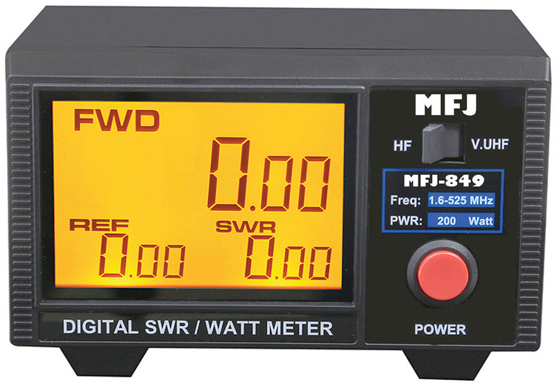 MFJ-849, WATTMETER, DIGITAL, HF/VHF/UHF, 200W | MFJ Enterprises Inc