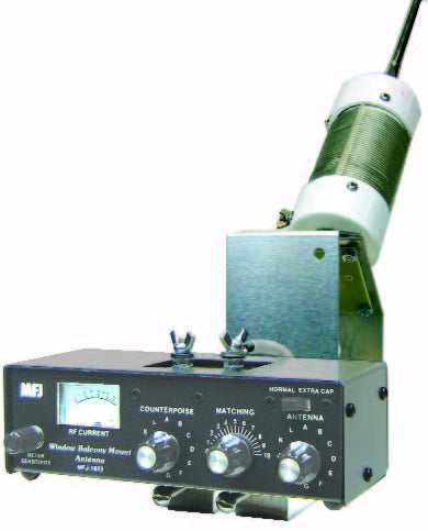 MFJ-1625,WINDOW/BALCONY ANT, W/TUNER, 80-6M | MFJ Enterprises Inc