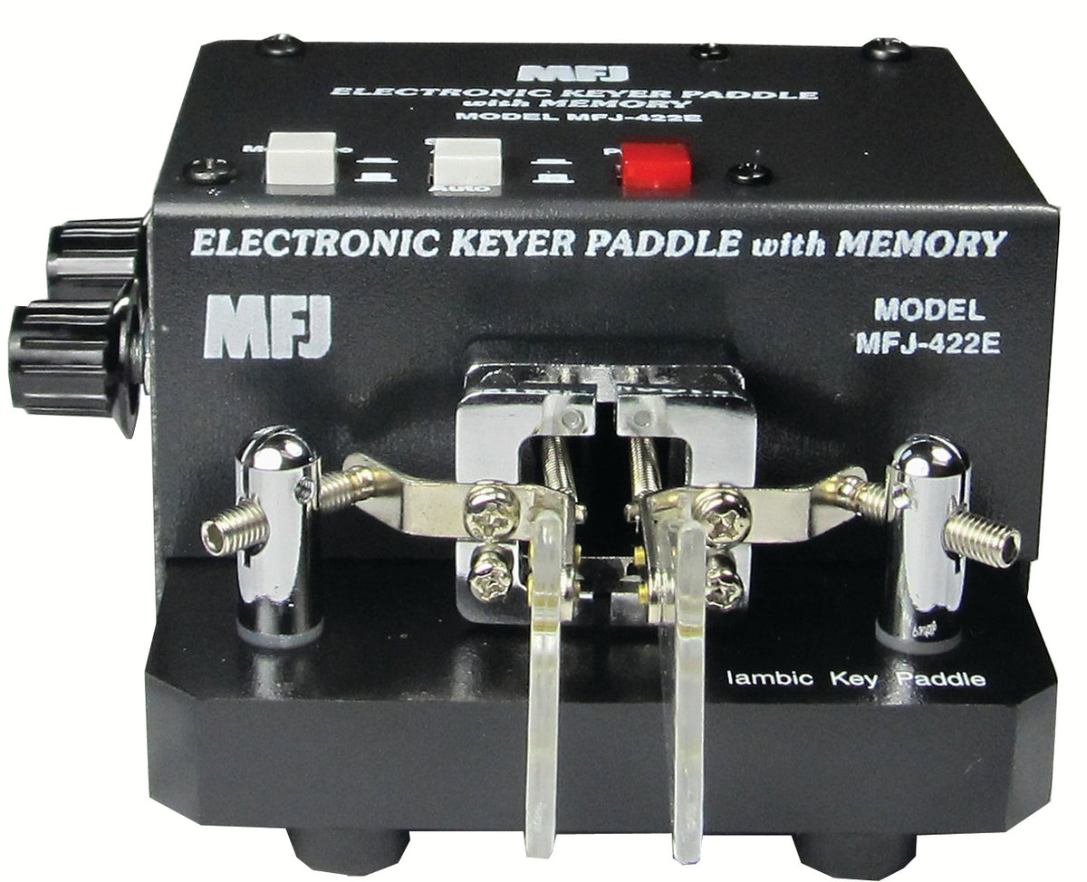 MFJ-422E, KEYER, MFJ PADDLE, COMBO, WITH MEMORY, BLACK | MFJ ...