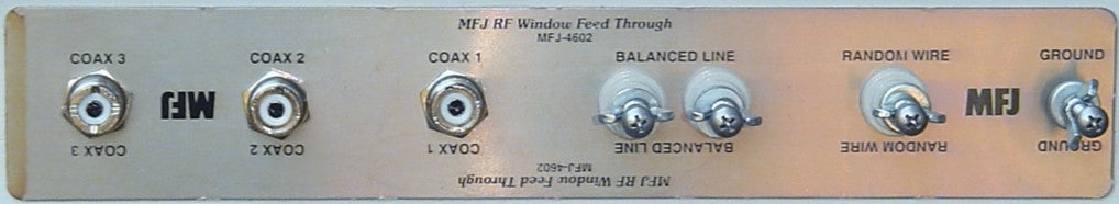 MFJ-4602, WINDOW ANT FEEDTHRU PANEL | MFJ Enterprises Inc