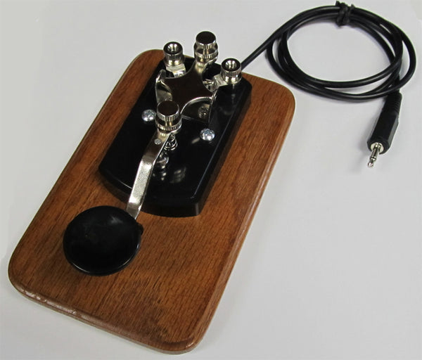 MFJ-553, DELUXE WOOD BASE TELEGRAPH STRAIGHT KEY W/3.5MM PLUG | MFJ ...