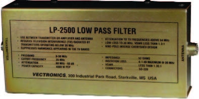 MFJ-705,LOW PASS FILTER, HF, 2500 W | MFJ Enterprises Inc