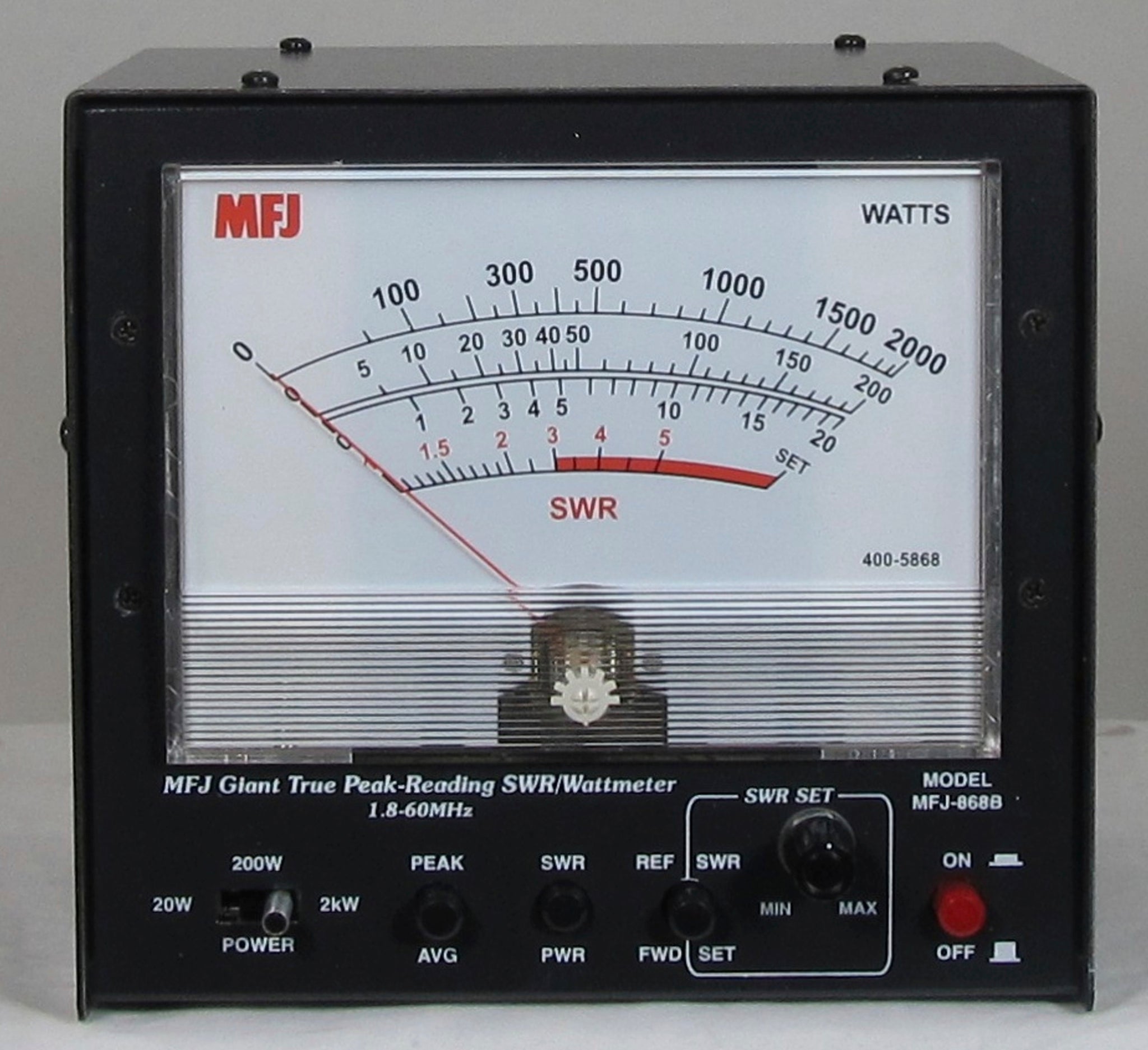 MFJ-868B, GIANT HF+6M, PEAK READING SWR/WATTMETER, 1.5kW | MFJ ...