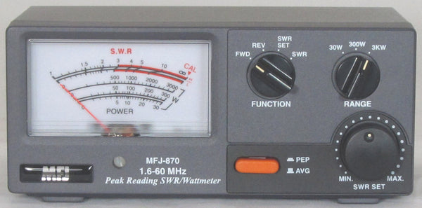 MFJ-870, WATTMETER, 1.6-60 MHz, 3kW | MFJ Enterprises Inc