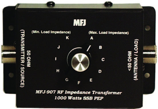 MFJ-907,RF TRANSFORMER, VARIABLE, 2-50 OHM, 1kW | MFJ Enterprises Inc