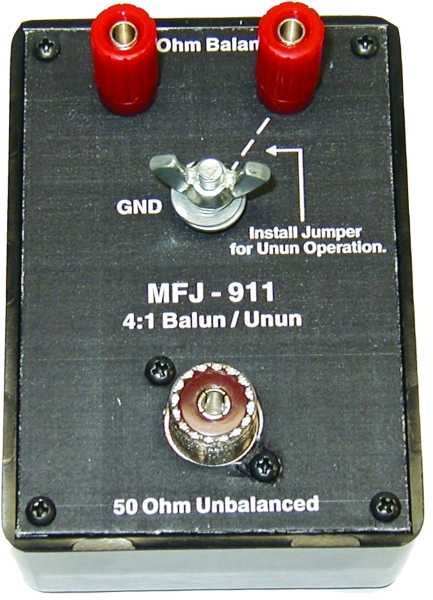 MFJ-911,BALUN/UNBAL, 4:1 CURRENT, 160-10M, 300 W | MFJ Enterprises Inc
