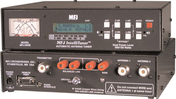 MFJ-993B, DUAL POWER AUTO TUNER, 300/150W, 1.8-30MHz | MFJ Enterprises Inc